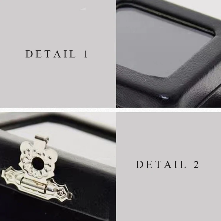 Luxury Black Square Gemstone Box - Jewelry Display & Storage