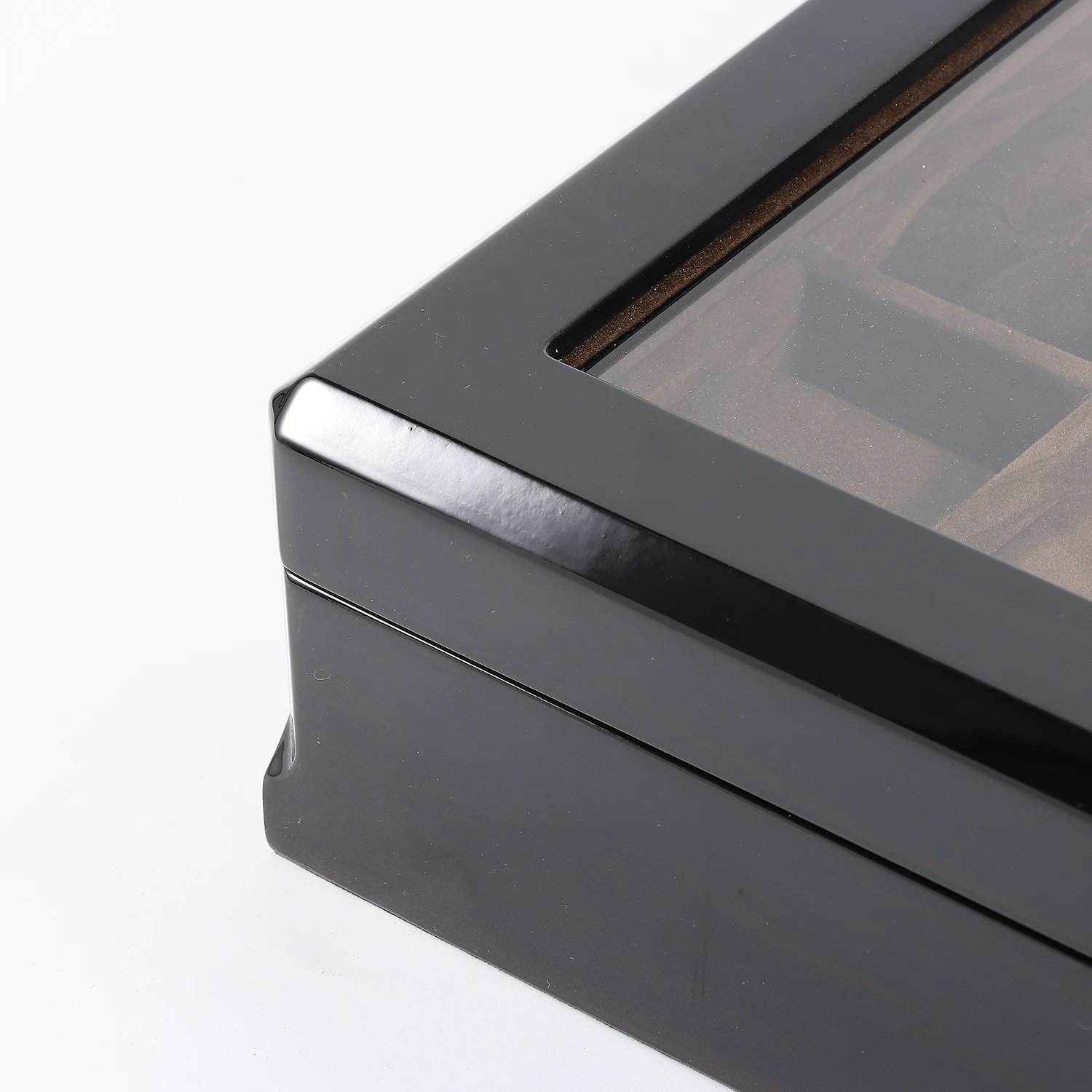 Piano Lacquer Solid Wooden Watch Box Wood Black Wooden Watch Boxes ...