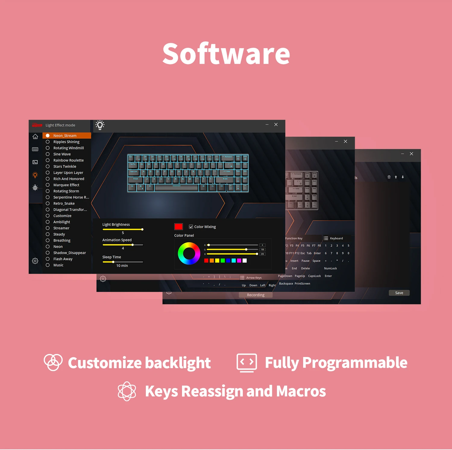 Royal Kludge RK Gaming Keyboard - 68 Key Mechanical Bliss