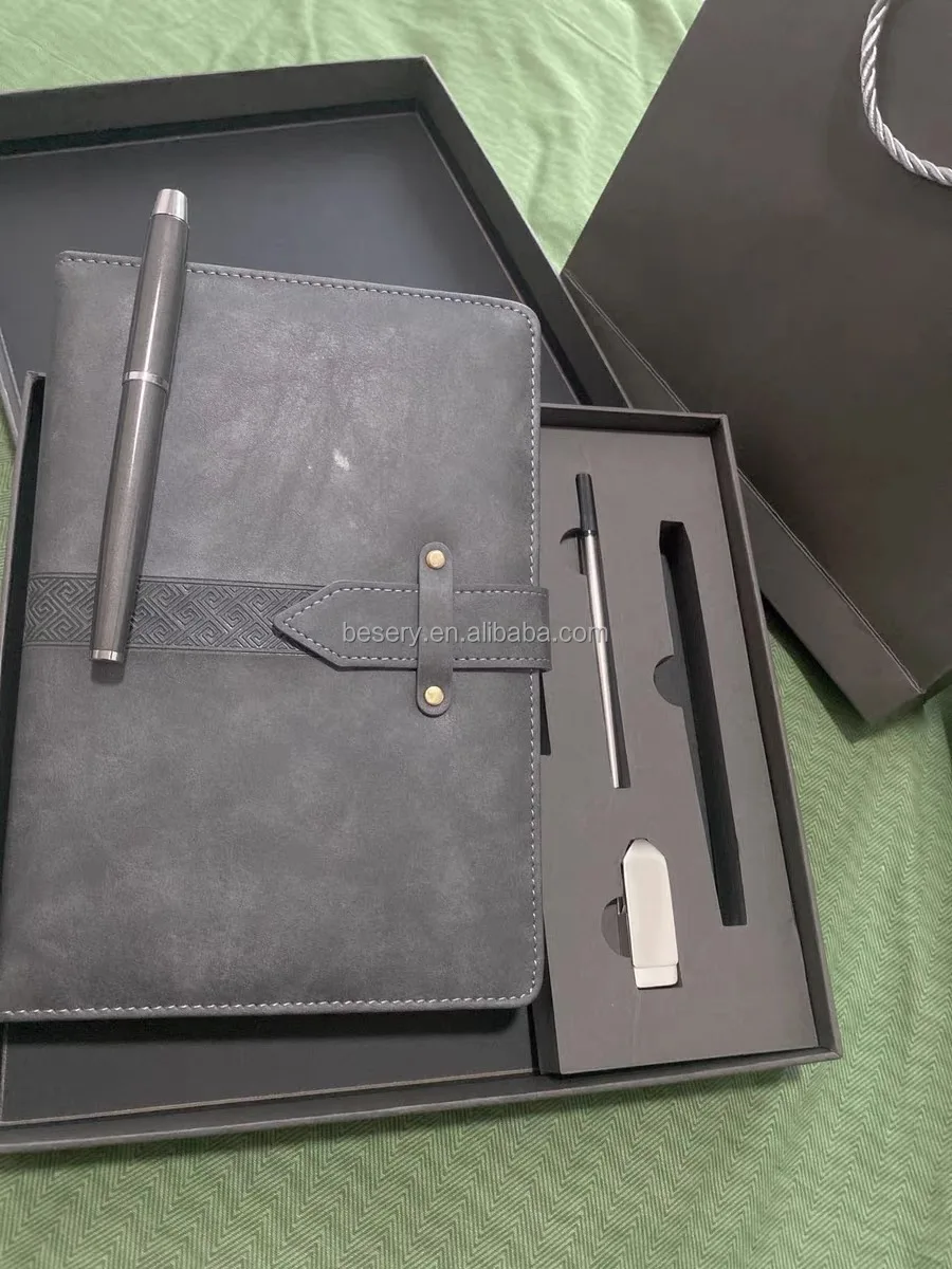 Promotional Luxury Business Gifts Box Set A5 Notebook With Usb Flash ...