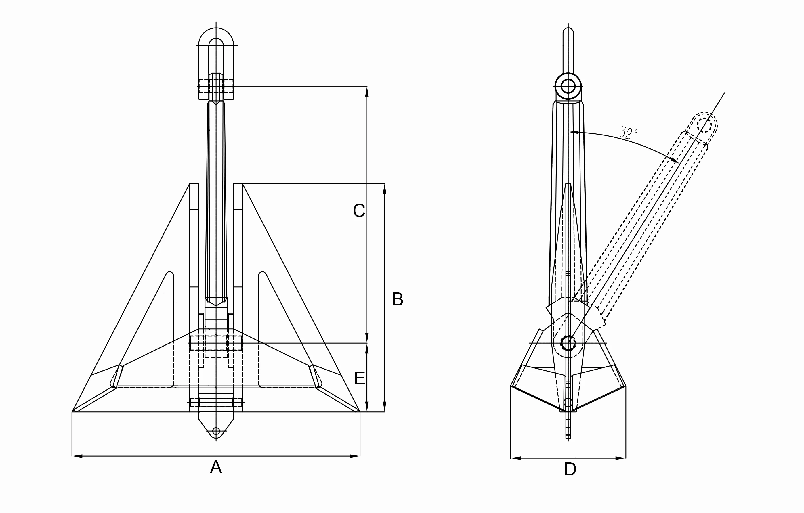 Black Print Marine Hardware Ship Boat Delta Anchor For Sales - Buy ...