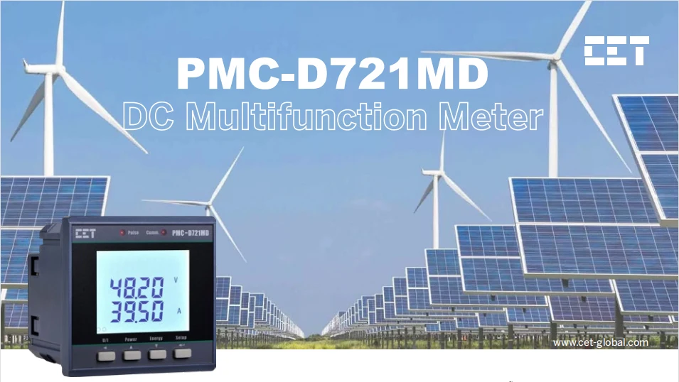 Cet Pmc-d721md Lcd Bi-directional Kwh Measure 10-1000vdc Voltage Input Dc Solar Power Watt ...