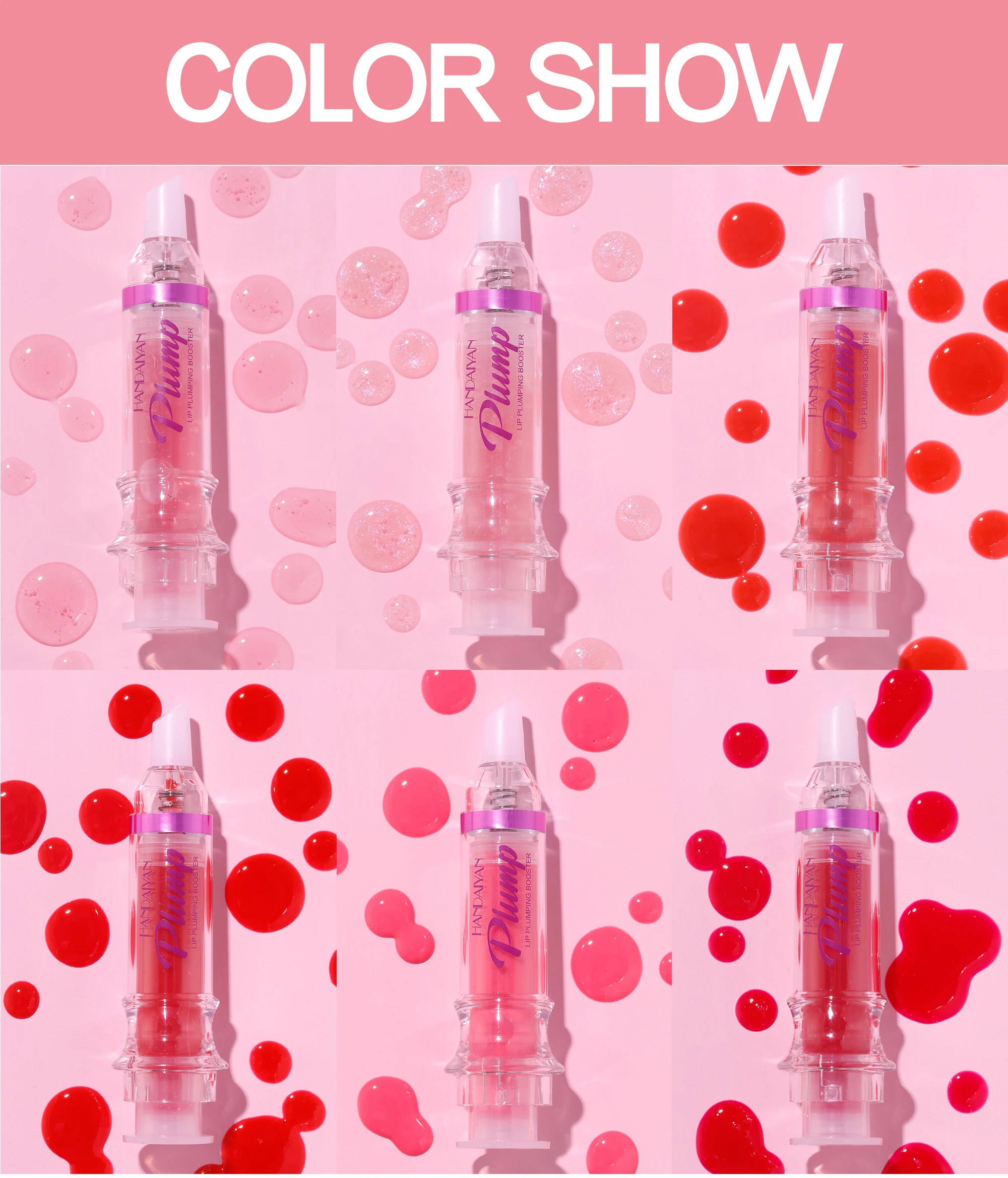 Handaiyan Plump & Pout Lip Plumping Booster Gloss,High Shine For ...