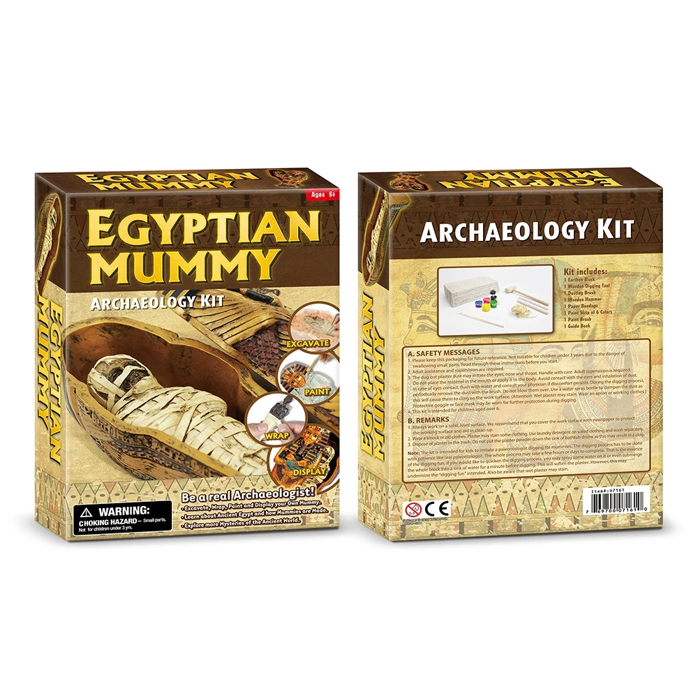 Egyptian Mummy Archaeology Kit - Safe & Educational Toy