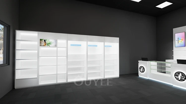 Dispensary Showcase Counter Design Retail Tobacco Store Glass Cabinet ...
