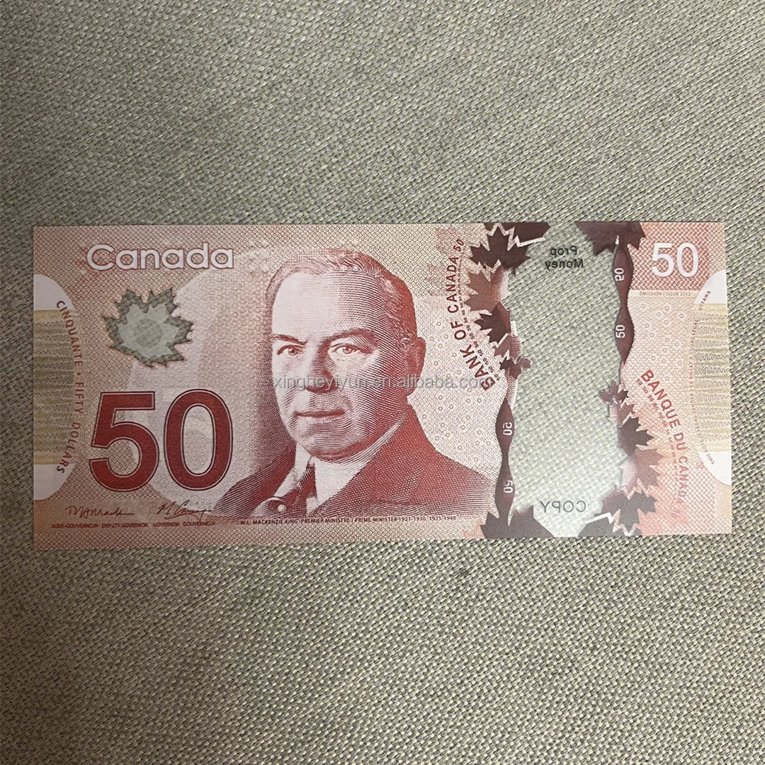 Transparent Movie Polymer Canadian Prop Money - Realistic