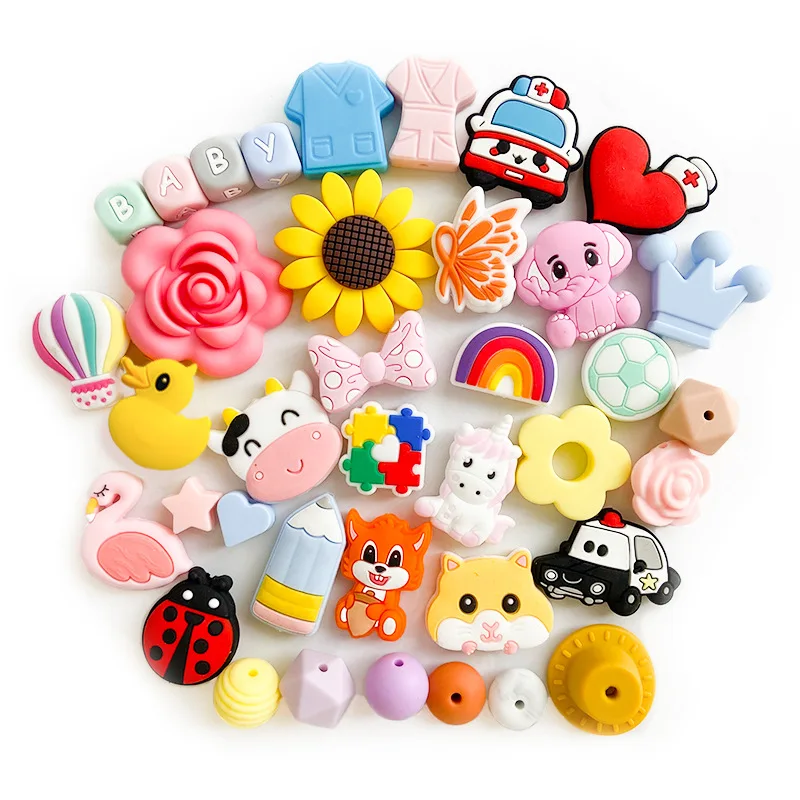 Factory Custom Silicone Charms Focal Beads For Pen Making Diy Baby ...