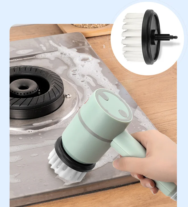 Electric Spin Rechargeable Automatic Cordless Kitchen Rotating Cleaning ...