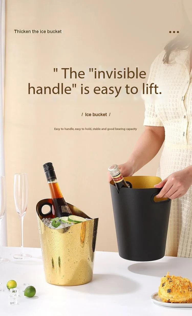 FTS champagne Bucket pink Gold Color Beverage Tubs Metal Party Premium ...