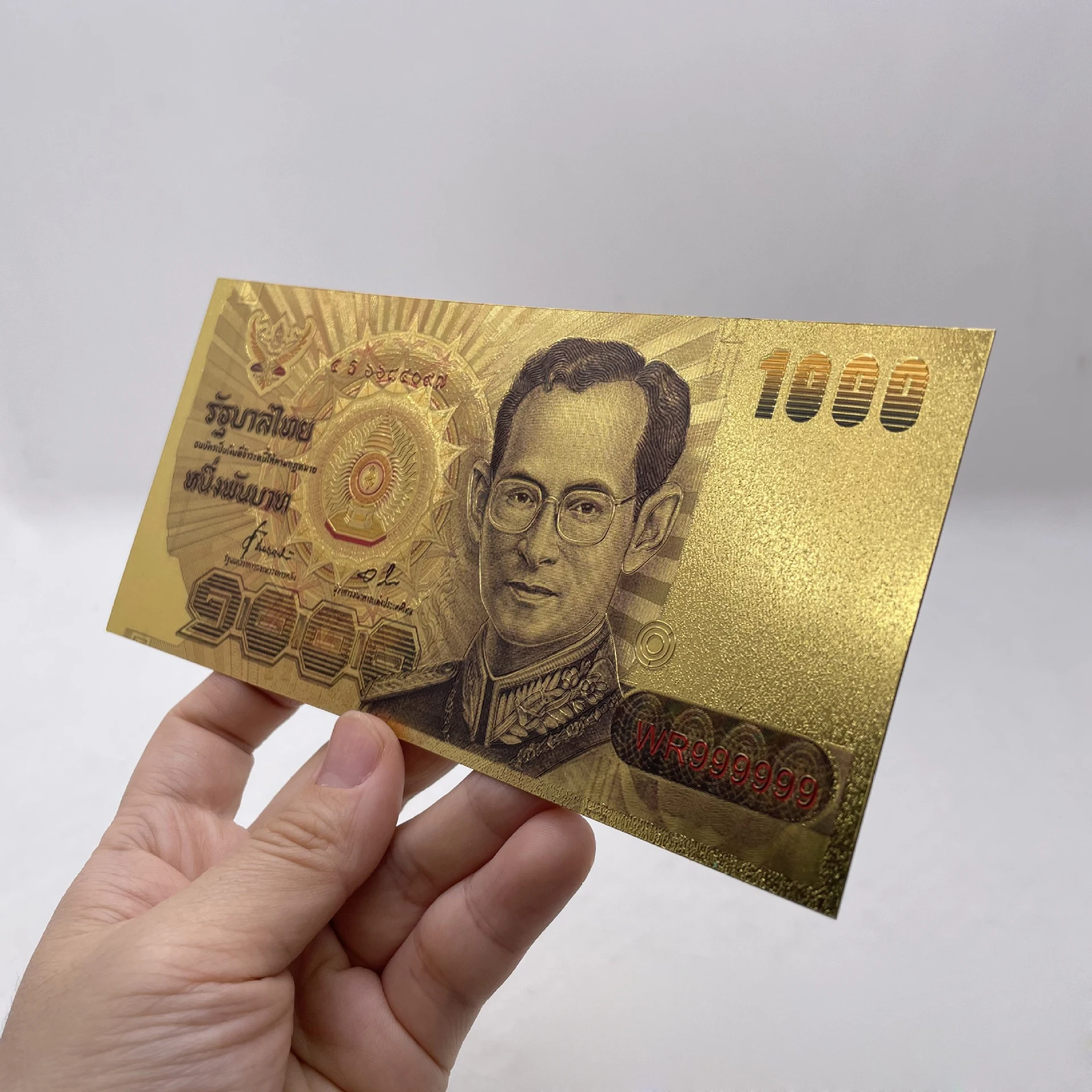 1000 Baht Full Gold Foil Banknote Gold Plated Baths Commemorative Notes ...