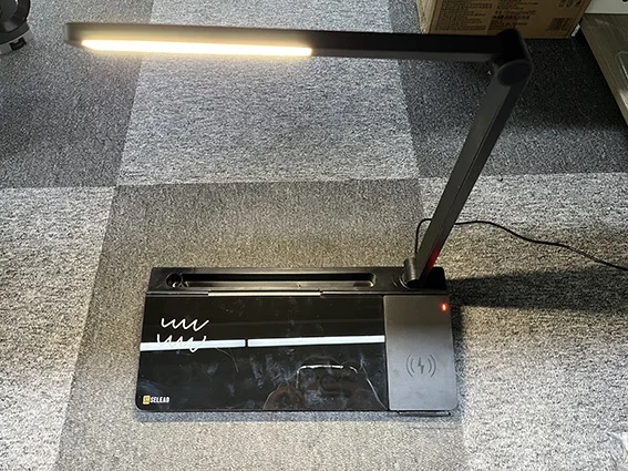 Desk Whiteboard with Wireless Charger & Adjustable Lamp