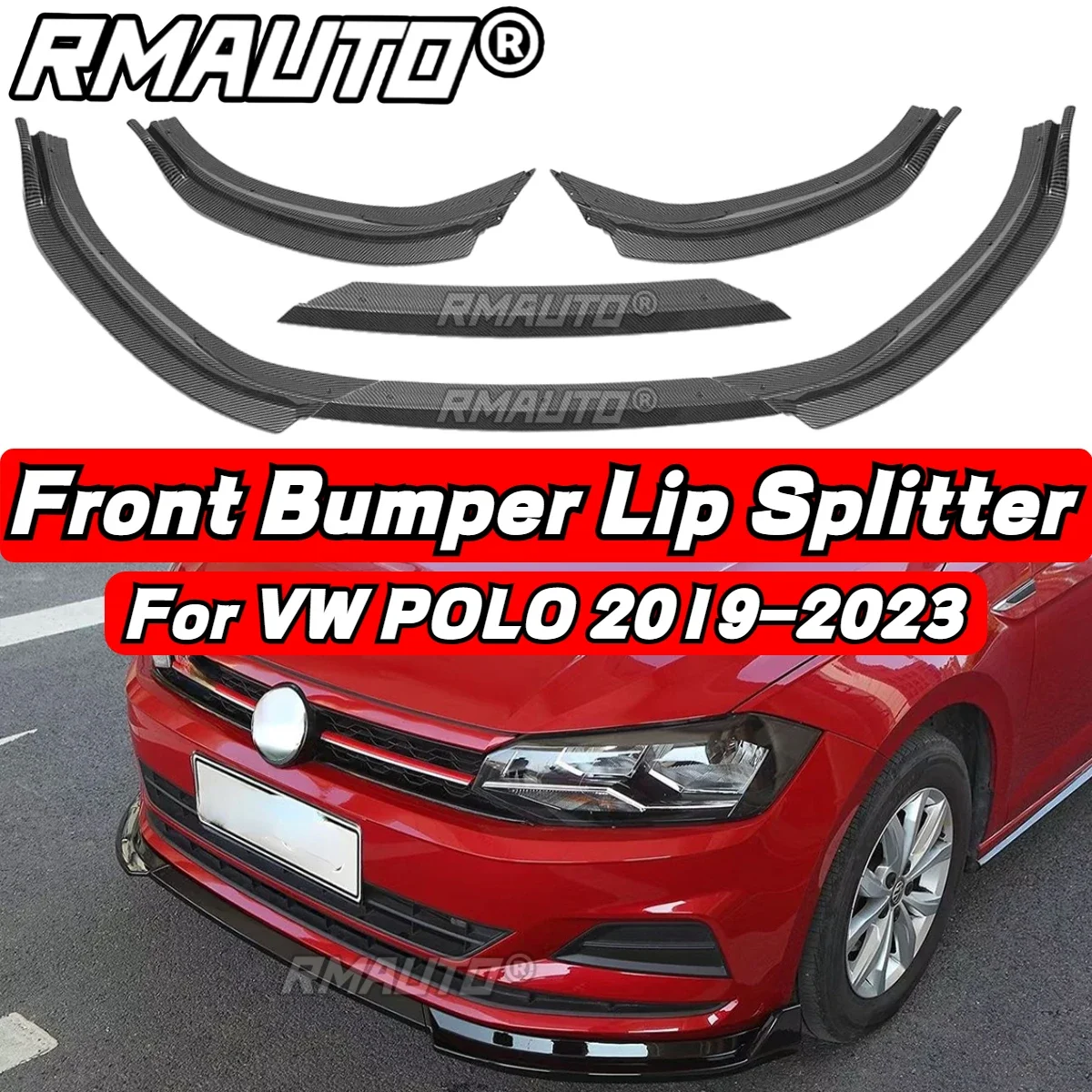 Polo Mk8 Lip Car Front Bumper Splitter Lip Diffuser Rear Lip Spoiler ...