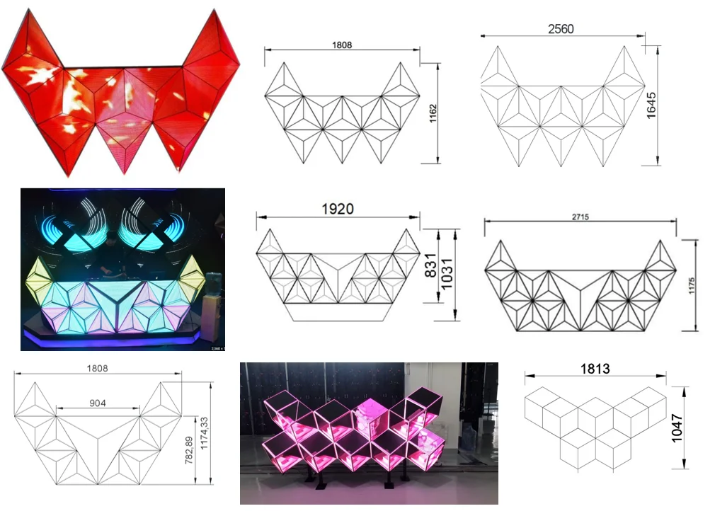 Indoor 3D Video DJ Booth LED Screen for Events - Yake