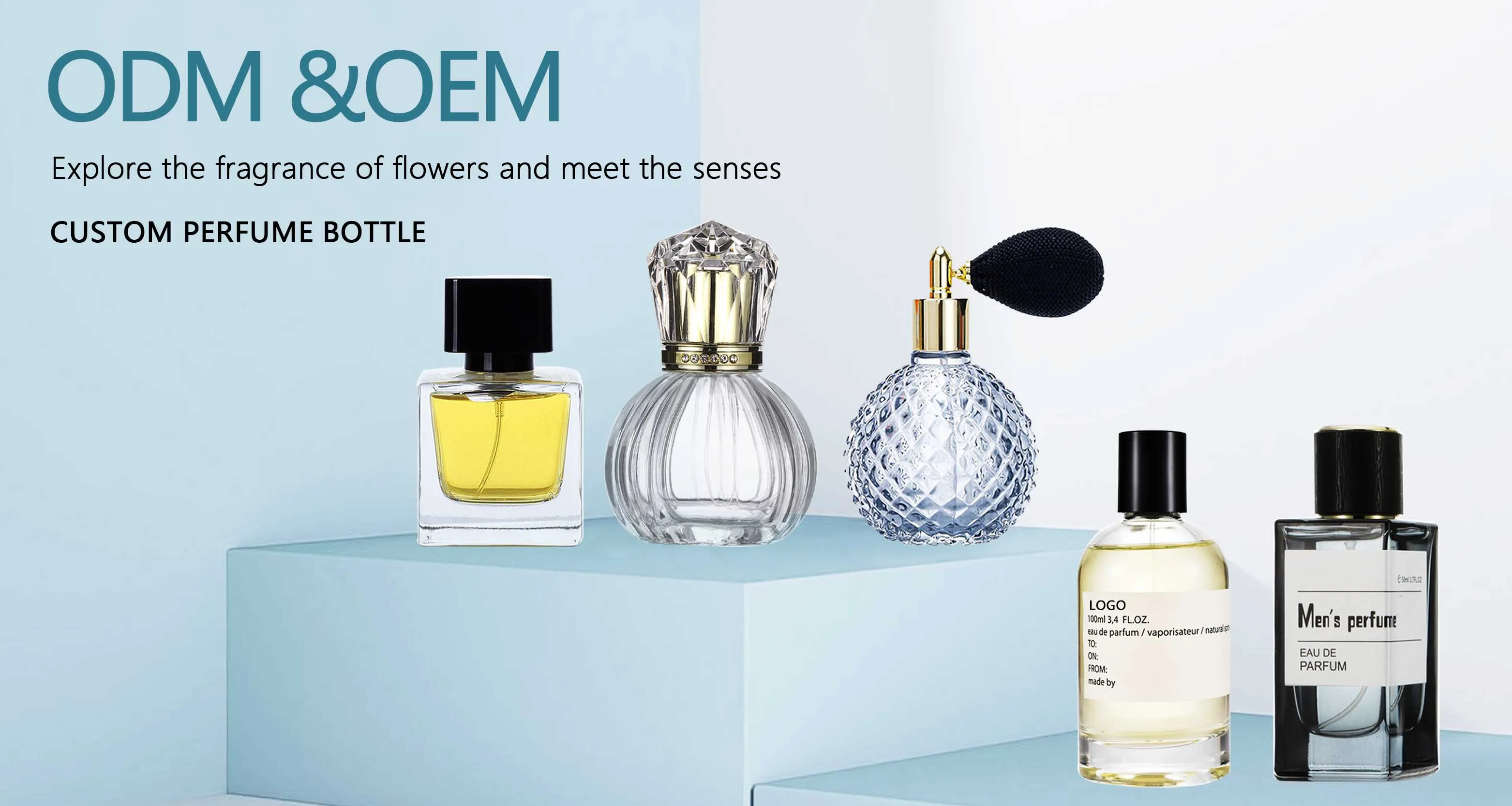 Custom Round Empty Clear Fragrance Perfume Bottle 30ml