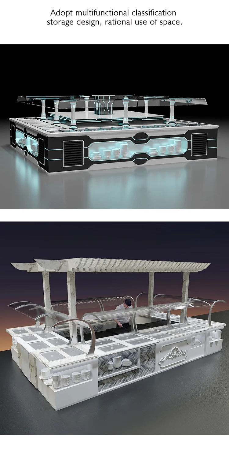 Custom Catering Restaurant Buffet Counter Design Modern Hotel Buffet ...