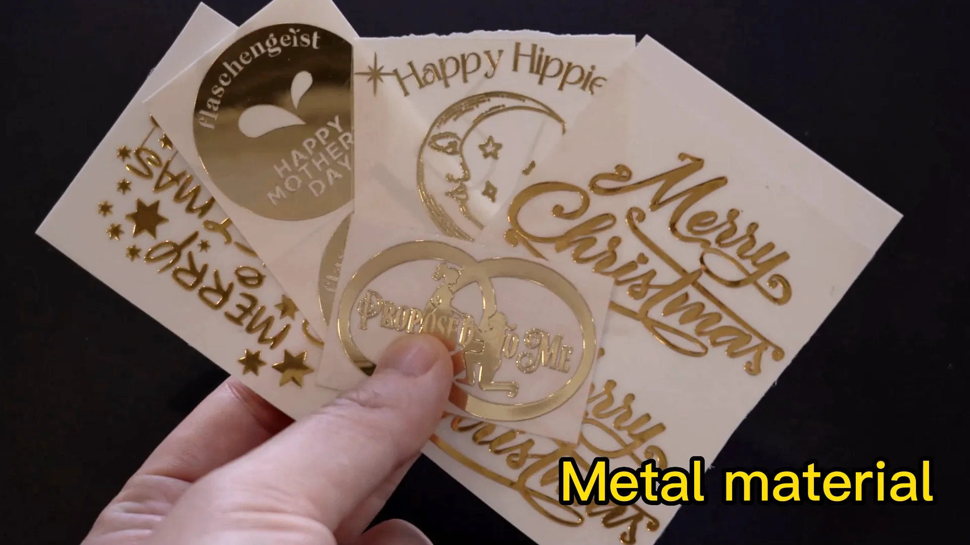 Wholesale Custom Waterproof Adhesive Metallic Letters Embossed Decals ...