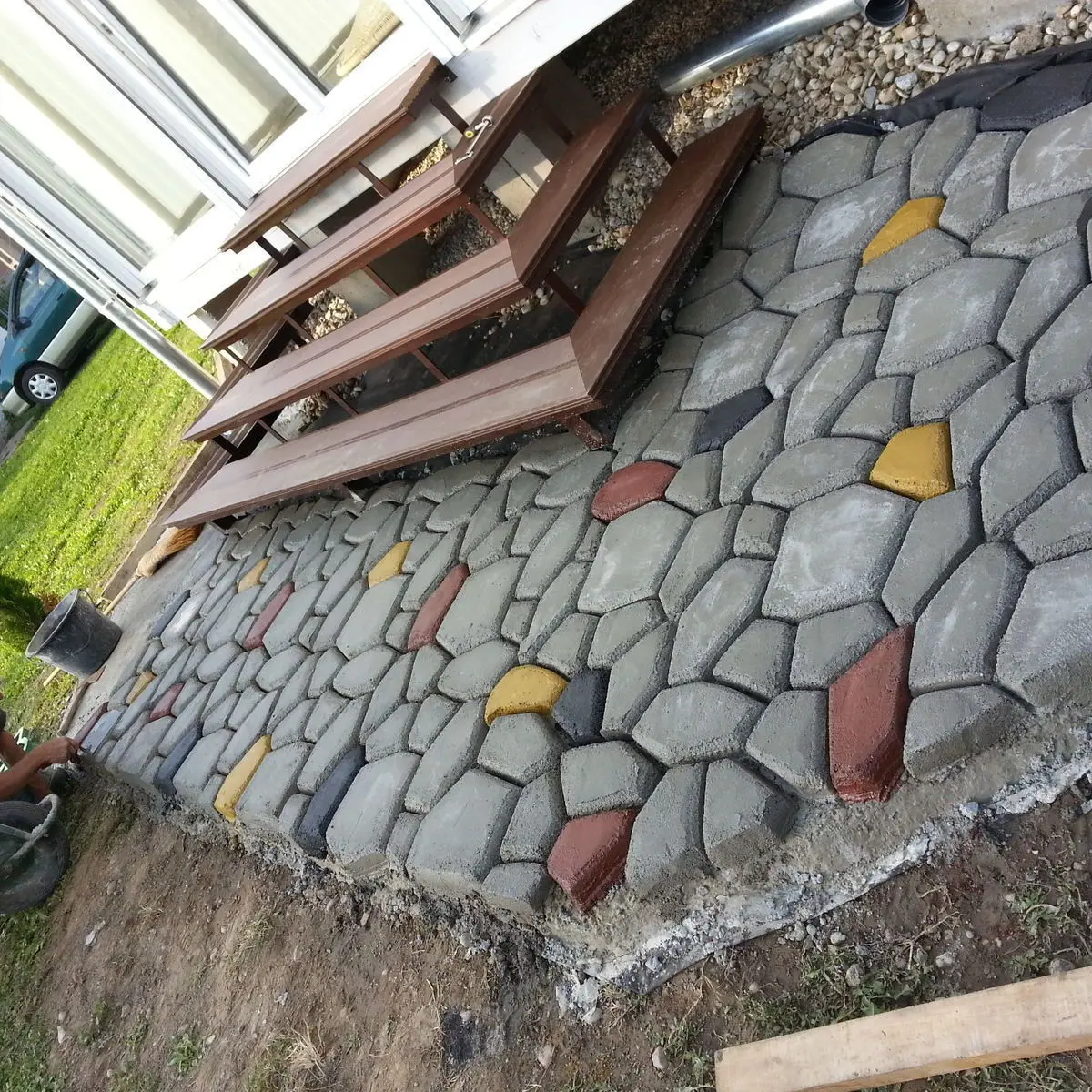 Easy DIY Concrete Precast Pavement Floor Tile Pave Molds for Outdoor ...