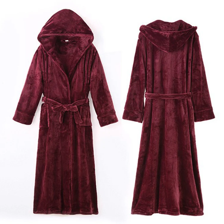 Luxury Hotel Bathrobes Microfiber Polyester Bathrobe With Hood Men ...