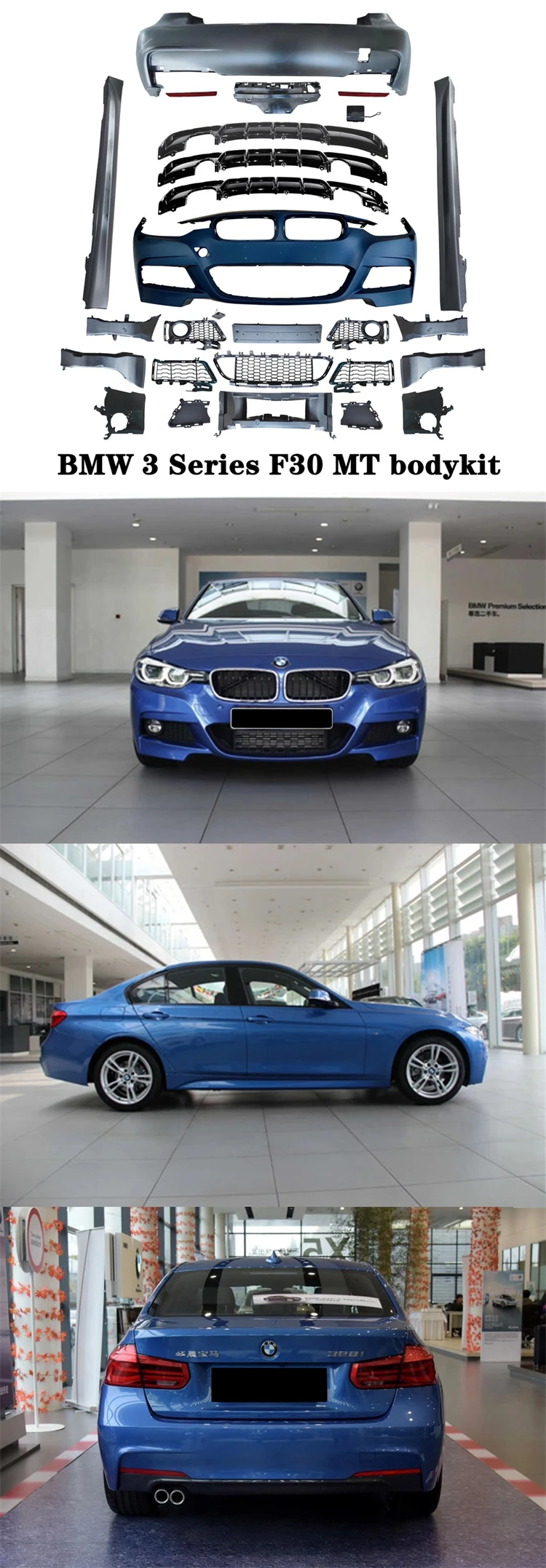 G80 Bumper for F30 - MT Style Body Kit for BMW 3 Series