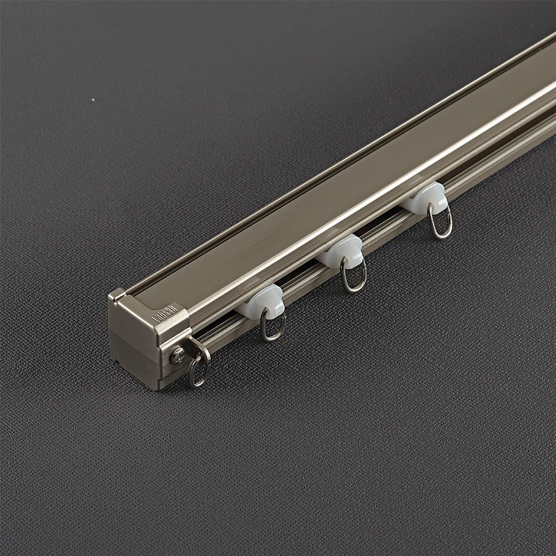 Ceiling Flexible Curtain Track Metal Wall Bracket Silent Curtain Rail ...