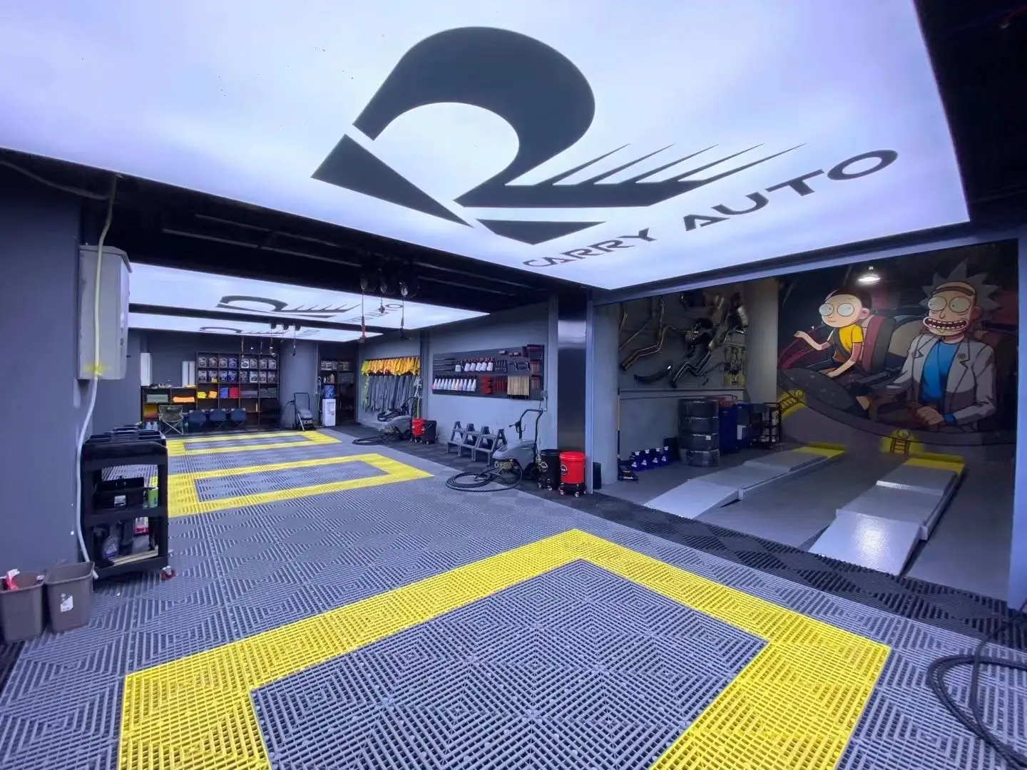 Garage Floor Tile Pvc Car Detailing Car Wash Plastic Floor Tile ...