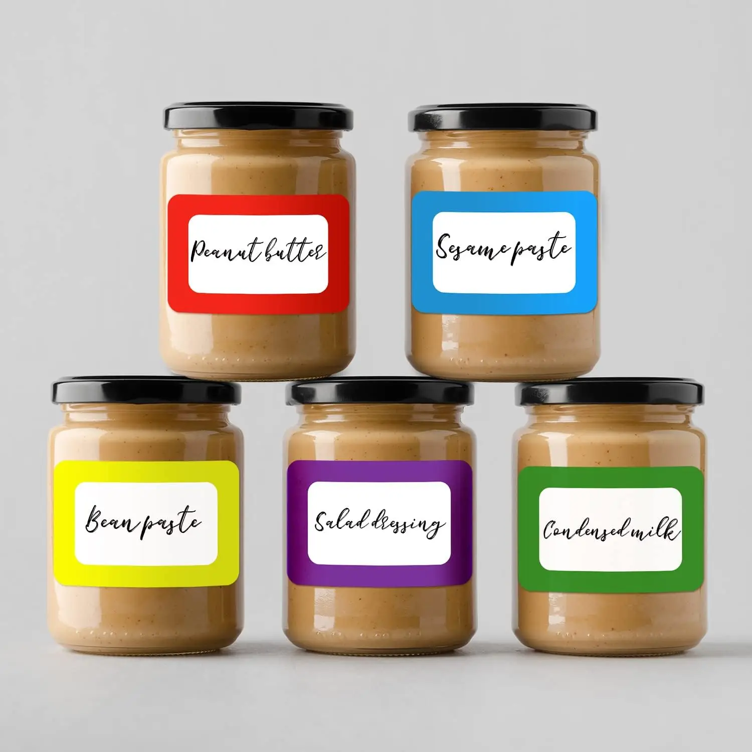 Custom Writable Plain Name Tag Stickers Colorful Border Name Tag Labels ...