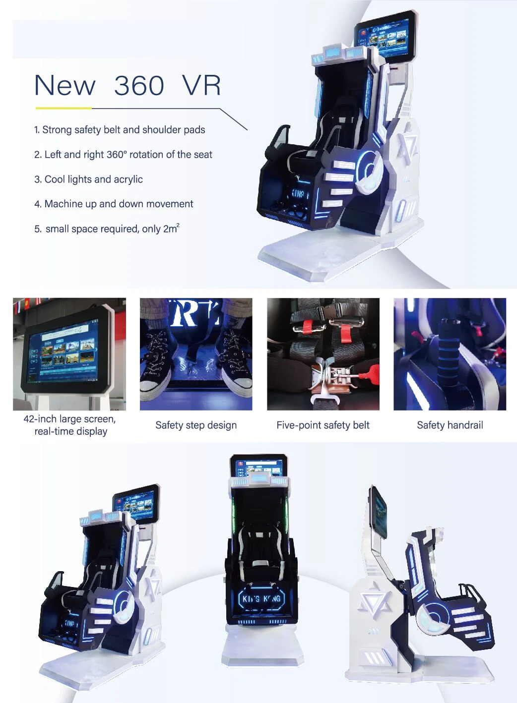 360 Degree VR Chair - Immersive Roller Coaster Experience