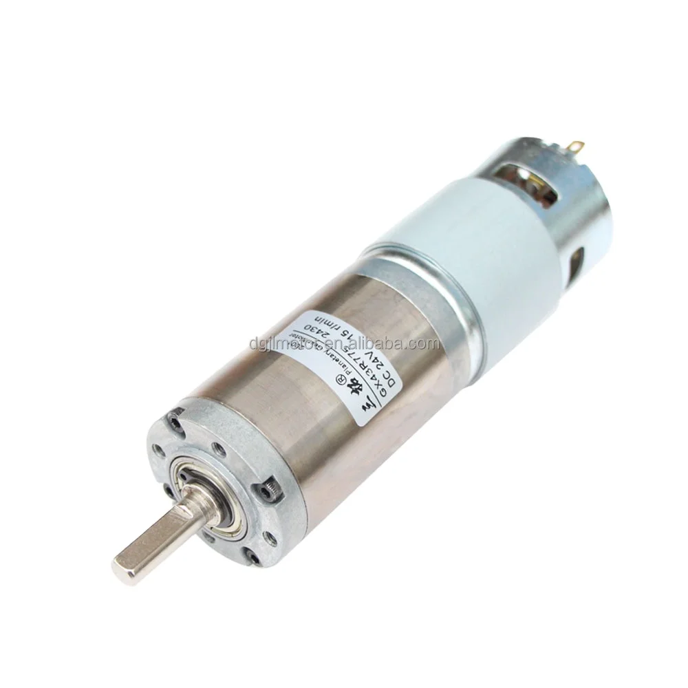 Gx43 Dc 12v 24v 15-600rpm 43mm Electric Planetary Gear Motor Low Speed Durable Engine For ...