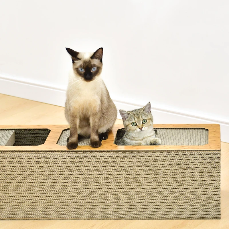 Multi-functional Cardboard Cat Tunnel Tube With Scratching Pad Cats ...