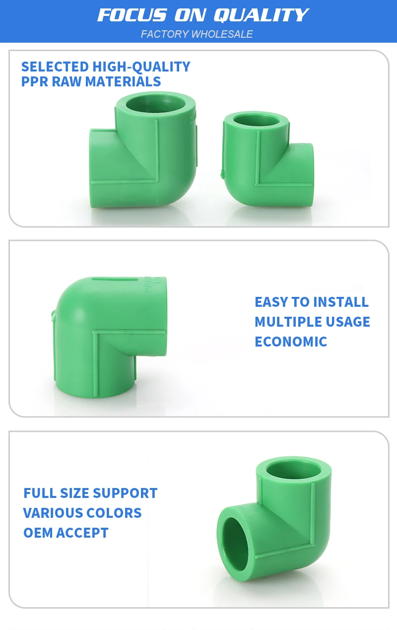 Equal Elbow Ppr Fittings Plumbing Water Pipe 90 Degree Elbow Ppr Pipe ...