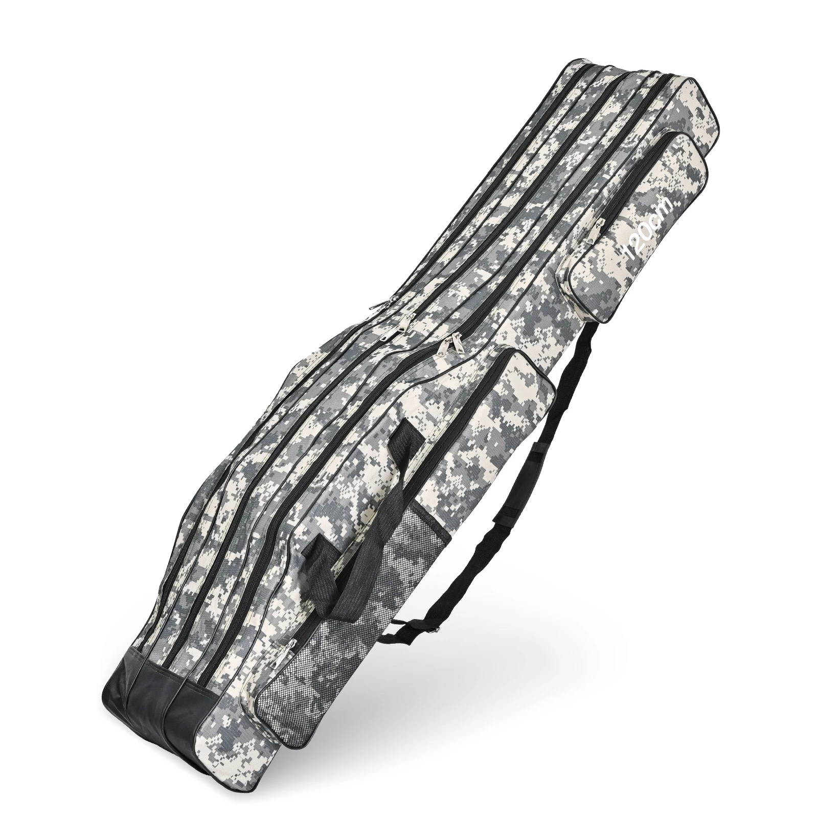 3 Trays Round Fishing Tackle Bag Foldable Oxford Fishing Rod Bag ...