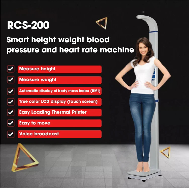 Digital Weight And Height Scale Bmi Body Height Measurement Scale ...