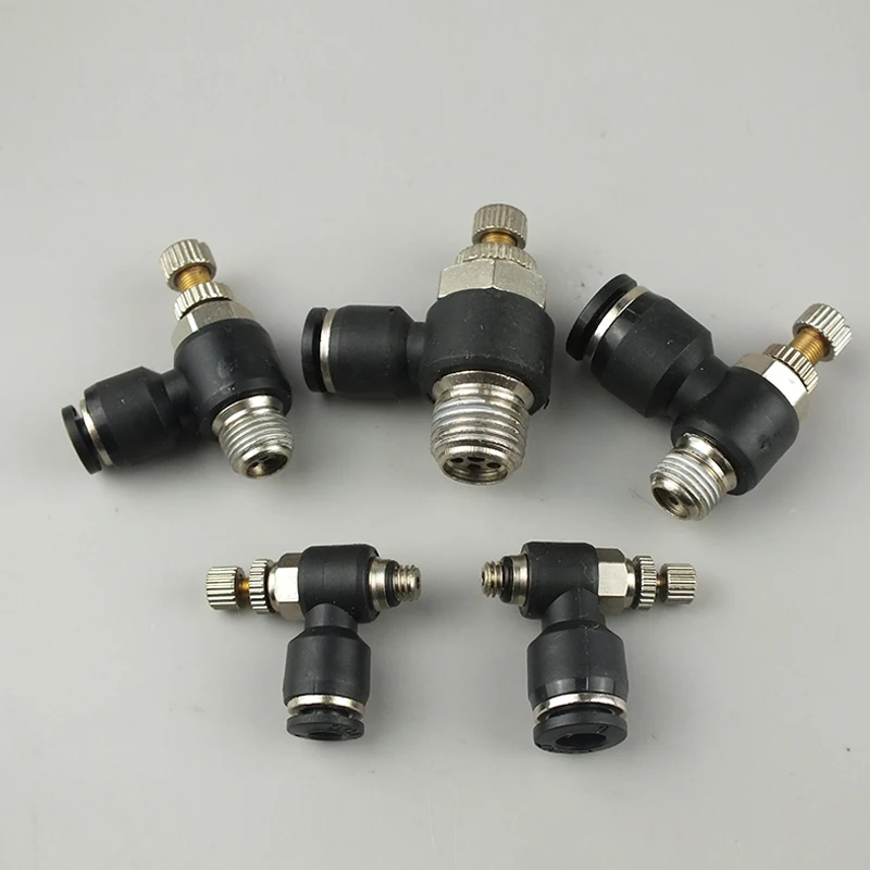 Pneumatic Connector L-Type Black Tracheal Plastic Joint