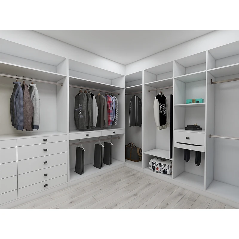 White adjustable shelves closet WALK-IN CLOSETS fancy bedroom wardrobe ...