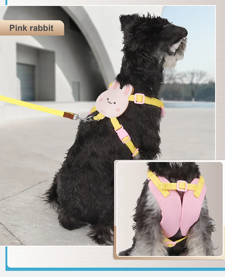Reflective Cartoon Dog Chest And Back Vest-style Pet Chest Strap Small ...