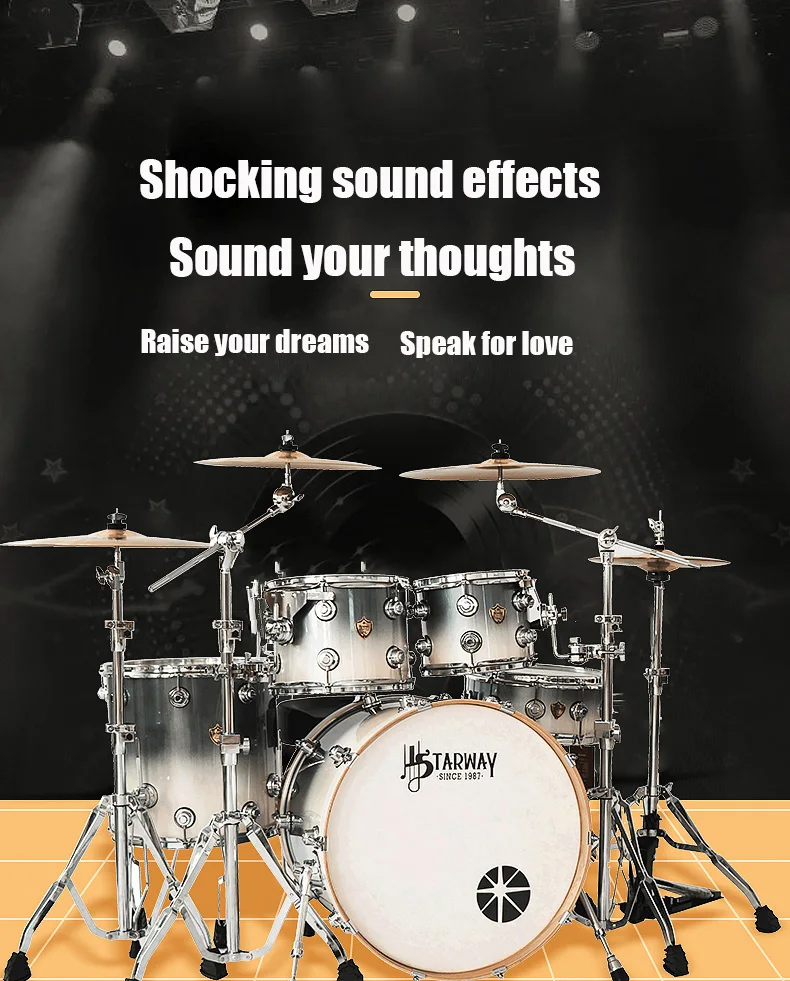 Starway D36 5-Piece Acoustic Jazz Drum Set for Adults - Quality ...