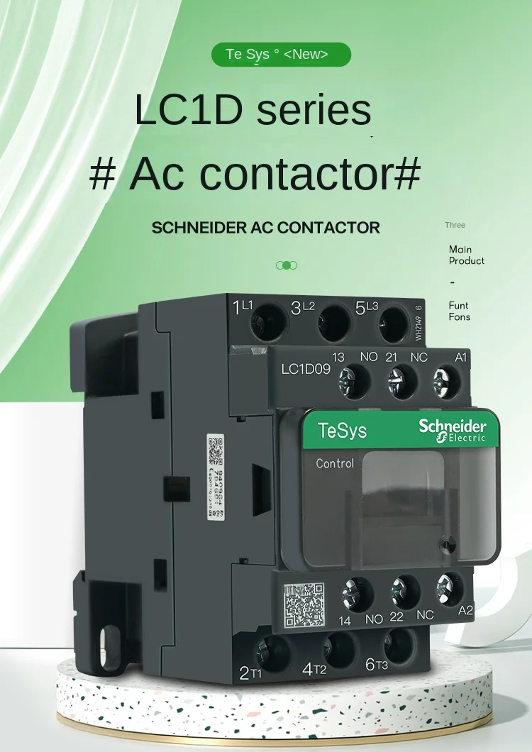 Three Pole Ac Contactor Tesys D Series Lc1d09m7c 9a 220v Low Voltage ...