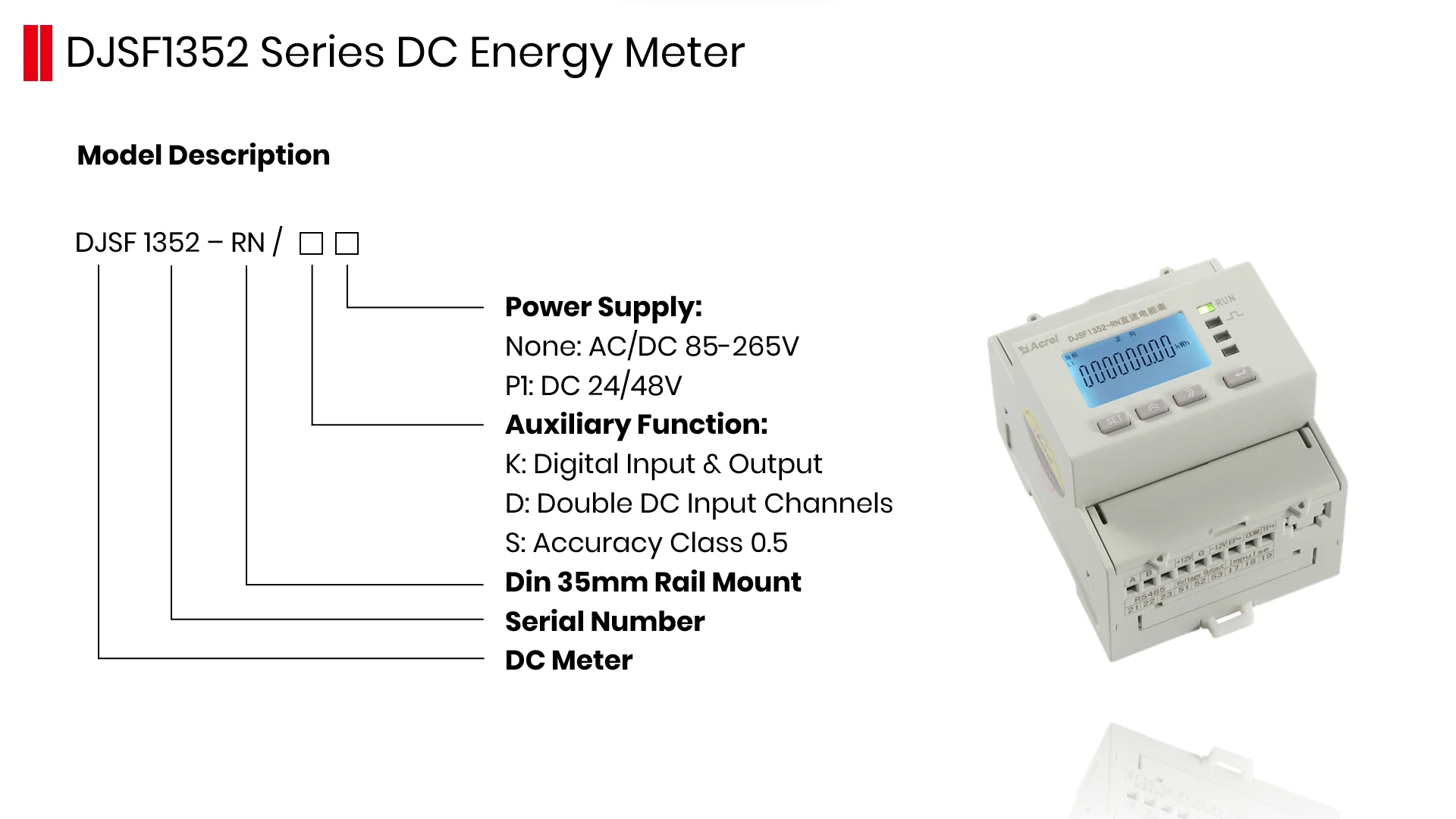 Acrel Energy Storage Dc Smart Kwh Meter - Buy Ev Charger Energy Meter ...