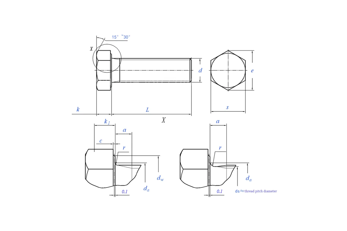 Galvanized M6-M32 Hex Bolts - Durable Carbon & Stainless Steel