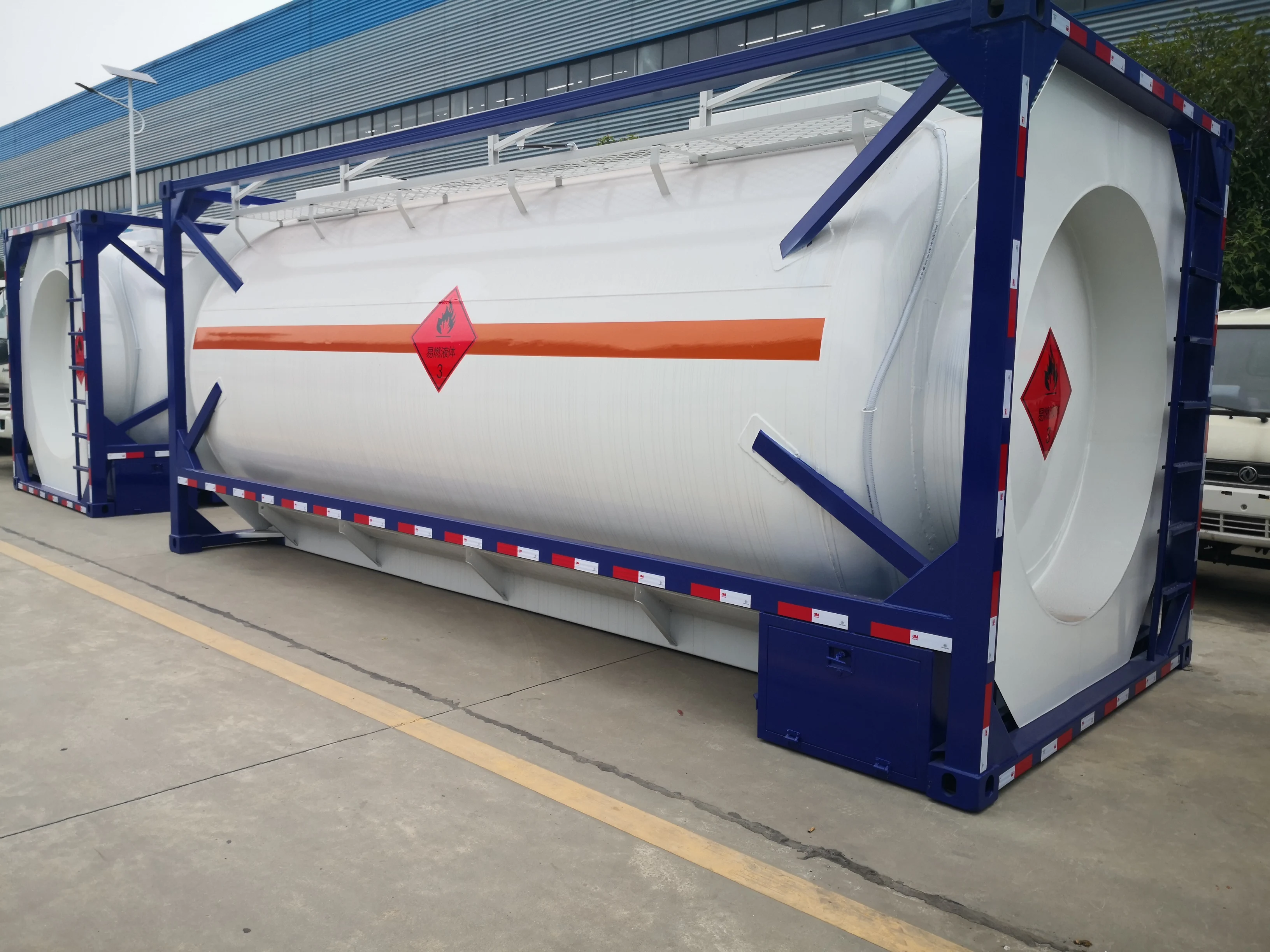 20ft Tank Container 25CBM Single Layer Carbon Steel Storage Store ...