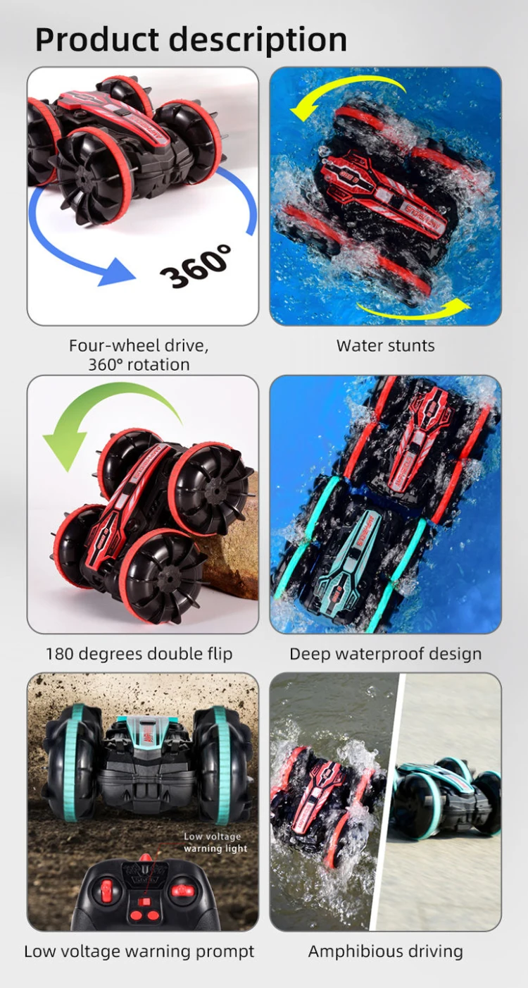 Children's Cool Tumbling Stunt Car Toy 2.4G Wireless Remote Control ...