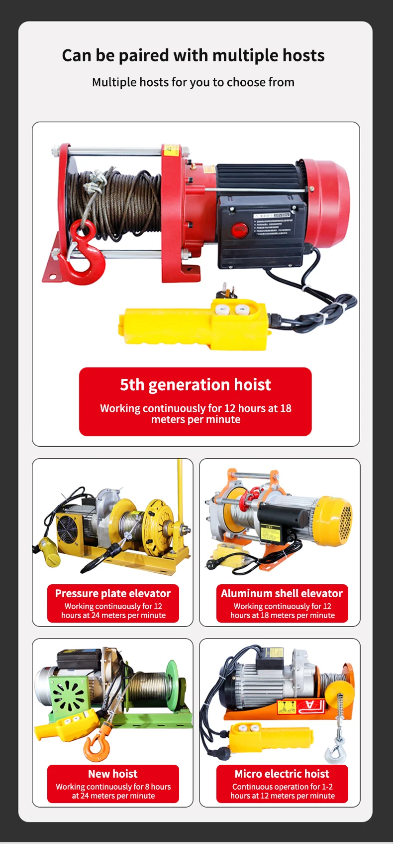 Mini Crane 400kg Retractable Lifting Equipment & 360° Rotation - OEM