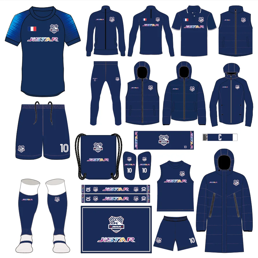 High Quality Football Kits Full Set Sportswear Kit Custom Red Club ...