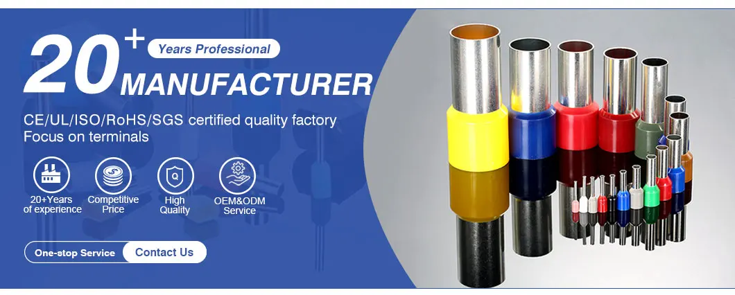 Copper Insulating Connector Plug E2508 Electrical Cable Terminal Tin ...