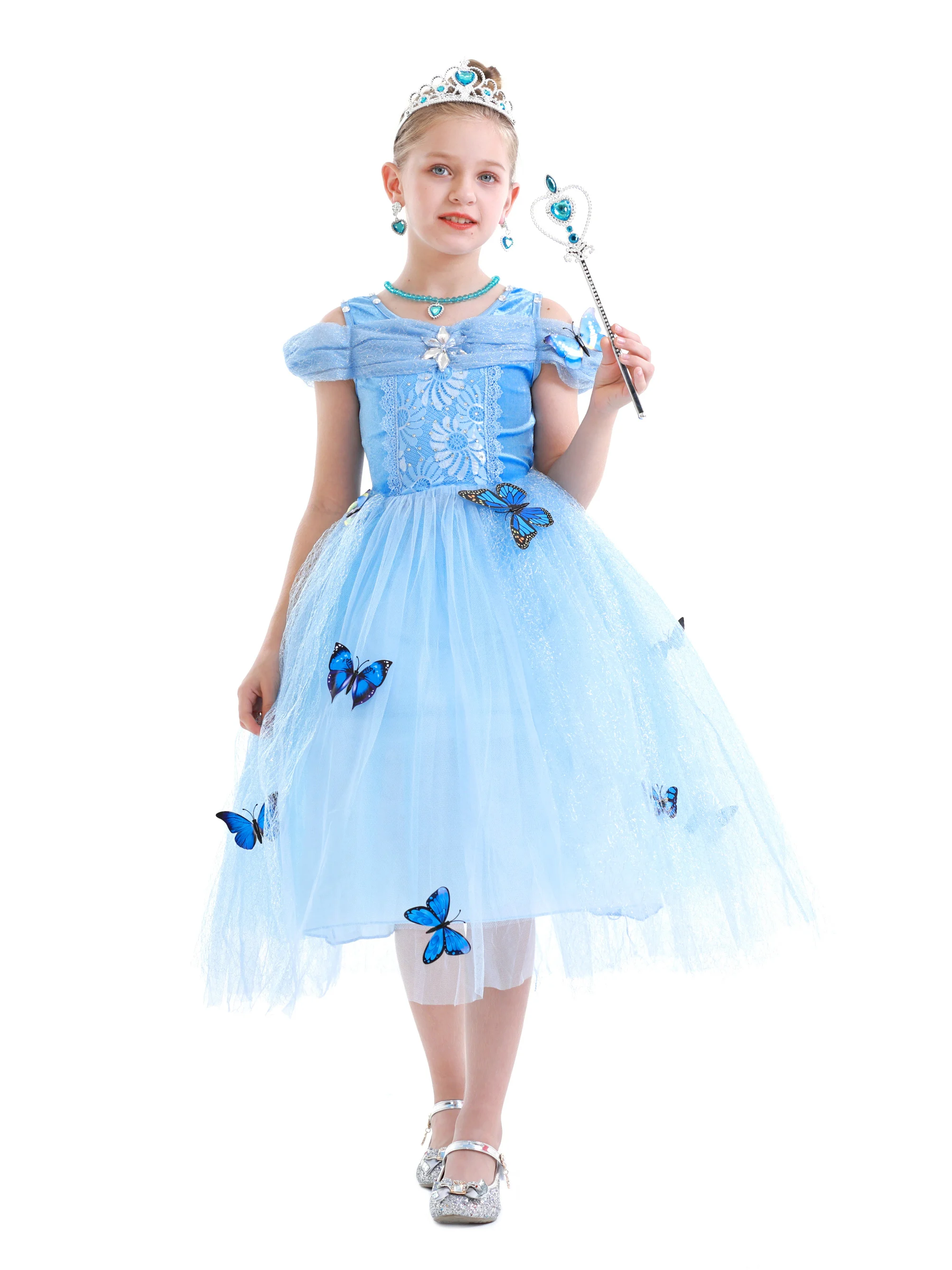 Princess Dress Costume for Kids - Halloween & Birthday Party