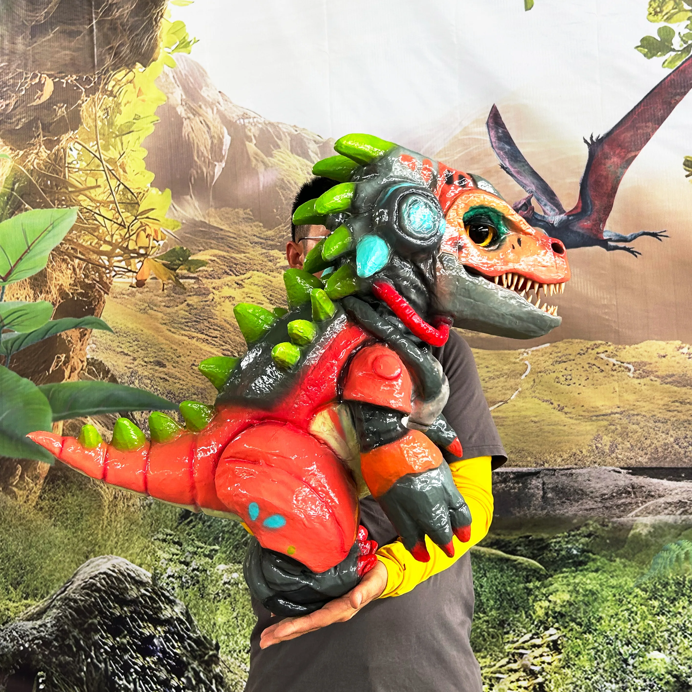 Realistic Animatronic Dinosaur Baby Hand Puppet for Indoor/Outdoor Use ...