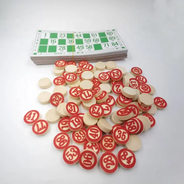 Rustic Wooden Bingo Chips - Numbers 1-90 for DIY Games