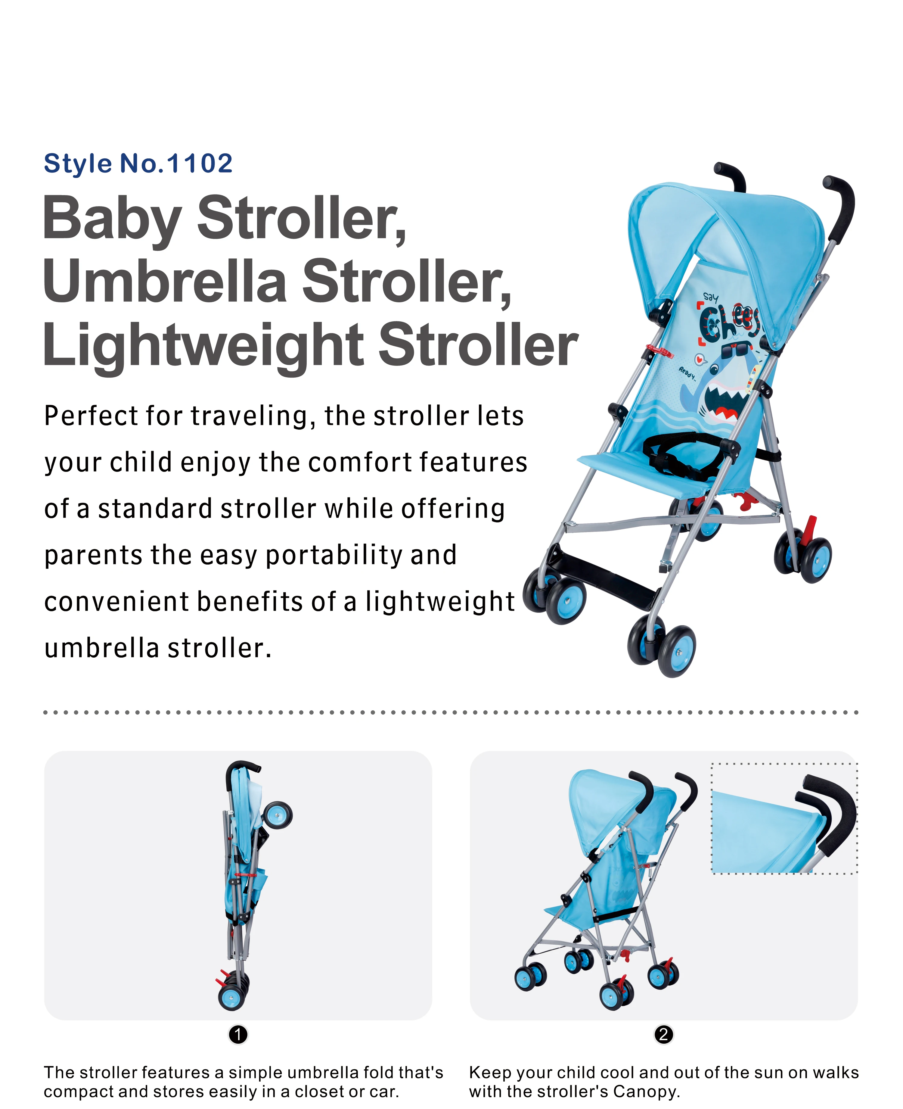 Light Weight Shopping Mall Baby Stroller Pram Folding Baby Stroller ...