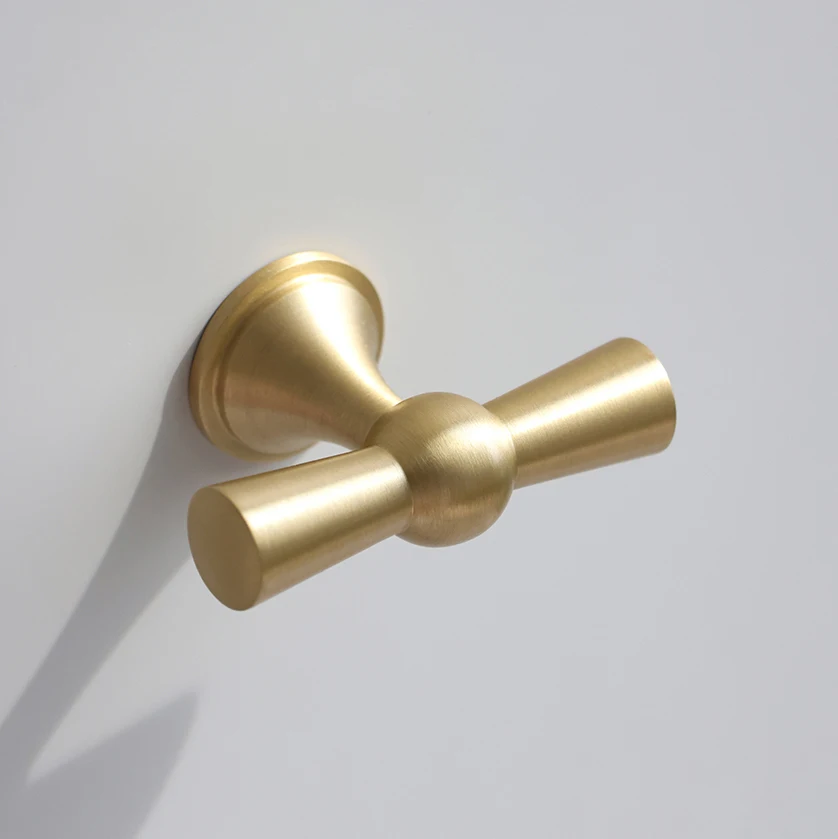 Modern Creative Solid Brass Cabinet Handles Gold Drawer Pulls T Bar Knobs Brushed Satin Brass ...