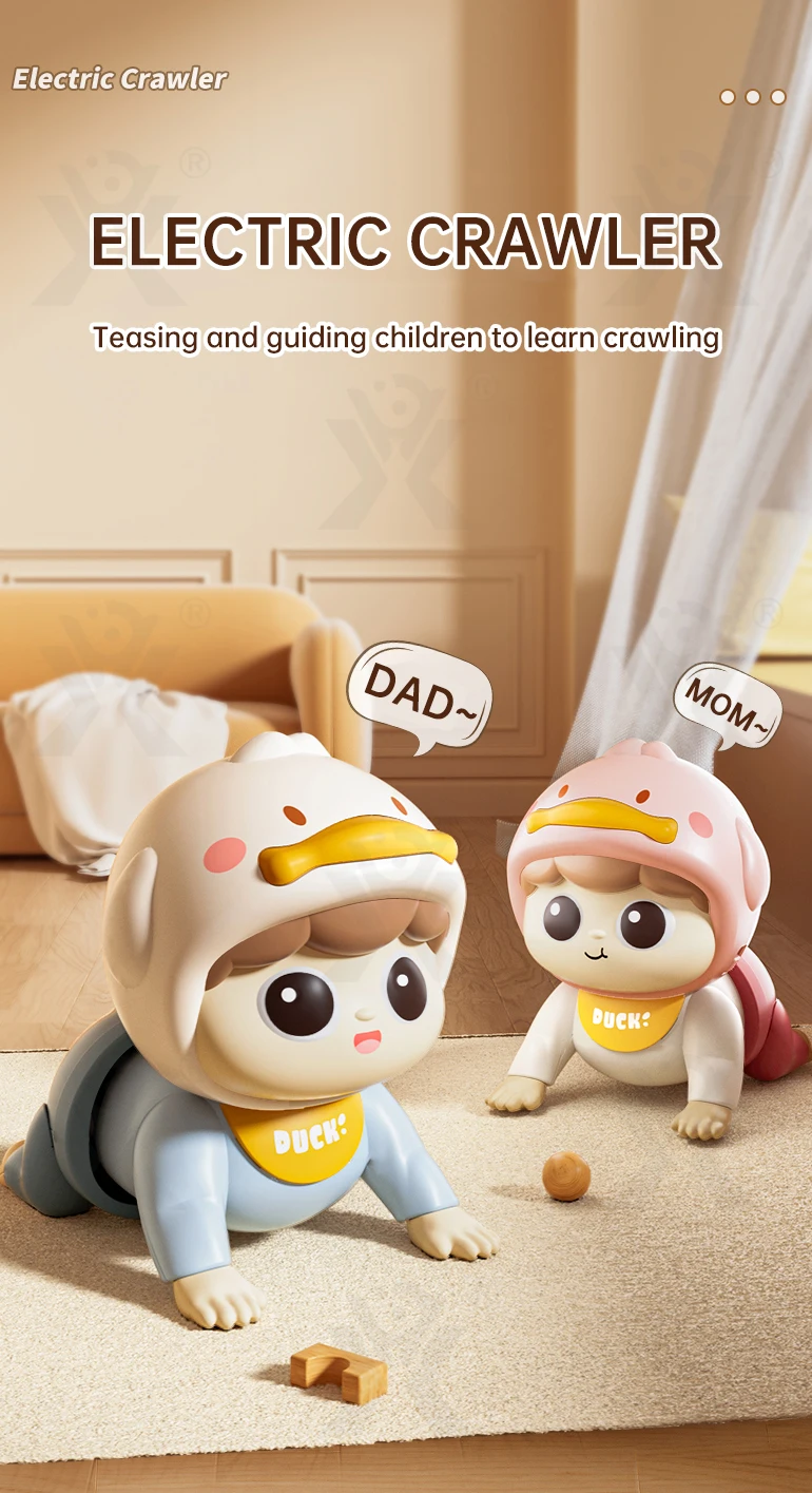 Chengji Juguetes Early Education Electric Baby Learning Crawl Dolls ...